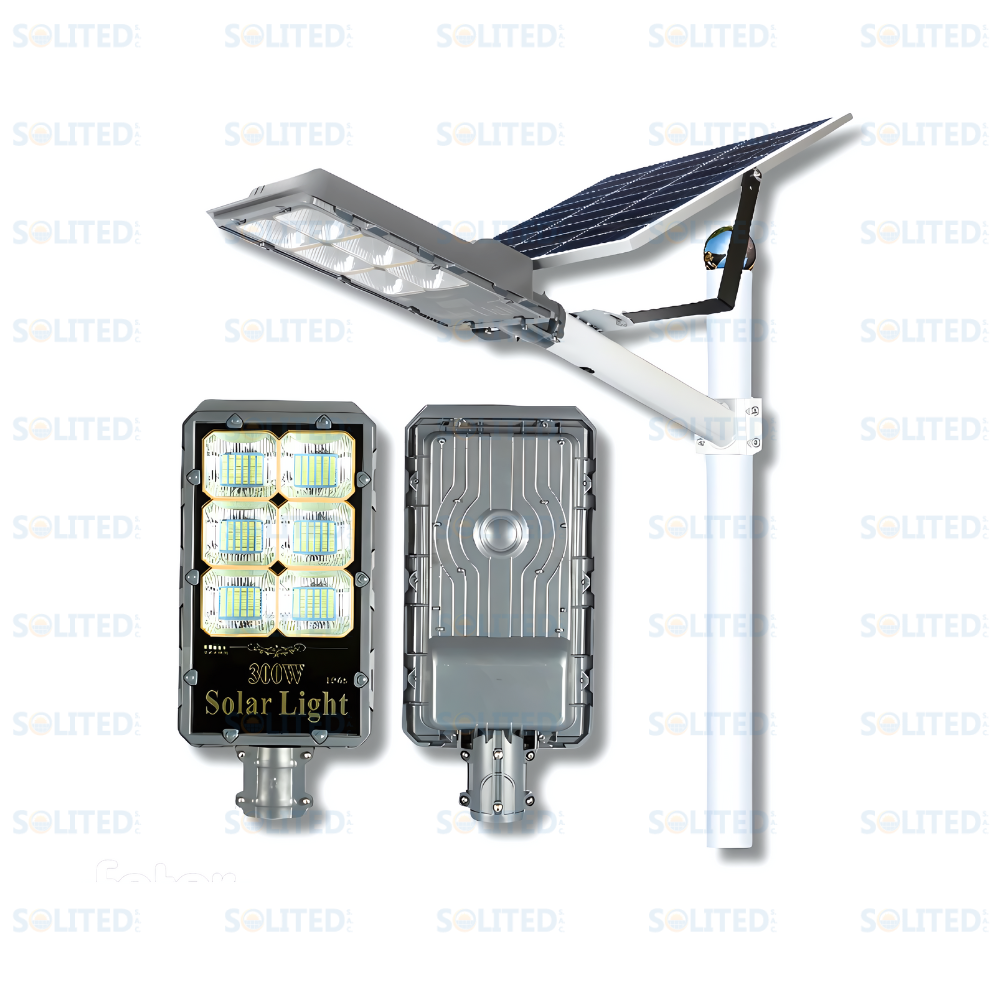 SOLAR LIGHT MODELO M 300W CON PANEL POLICRISTALINO INCORPORADO ...